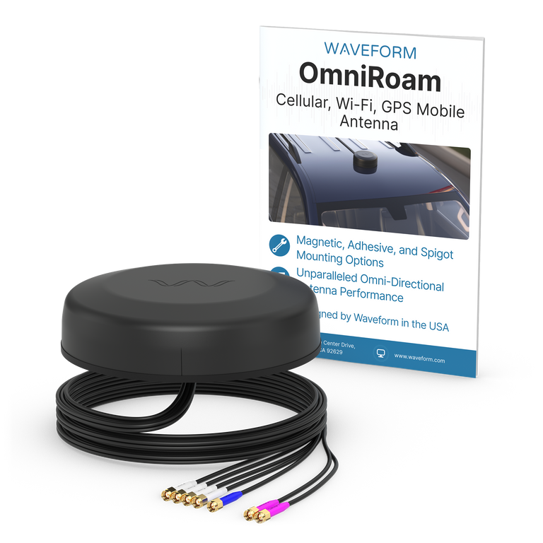 Waveform OmniRoam: 7-in-1 Low-Profile Mobile Antenna (4G/5G, 4x4 WiFi