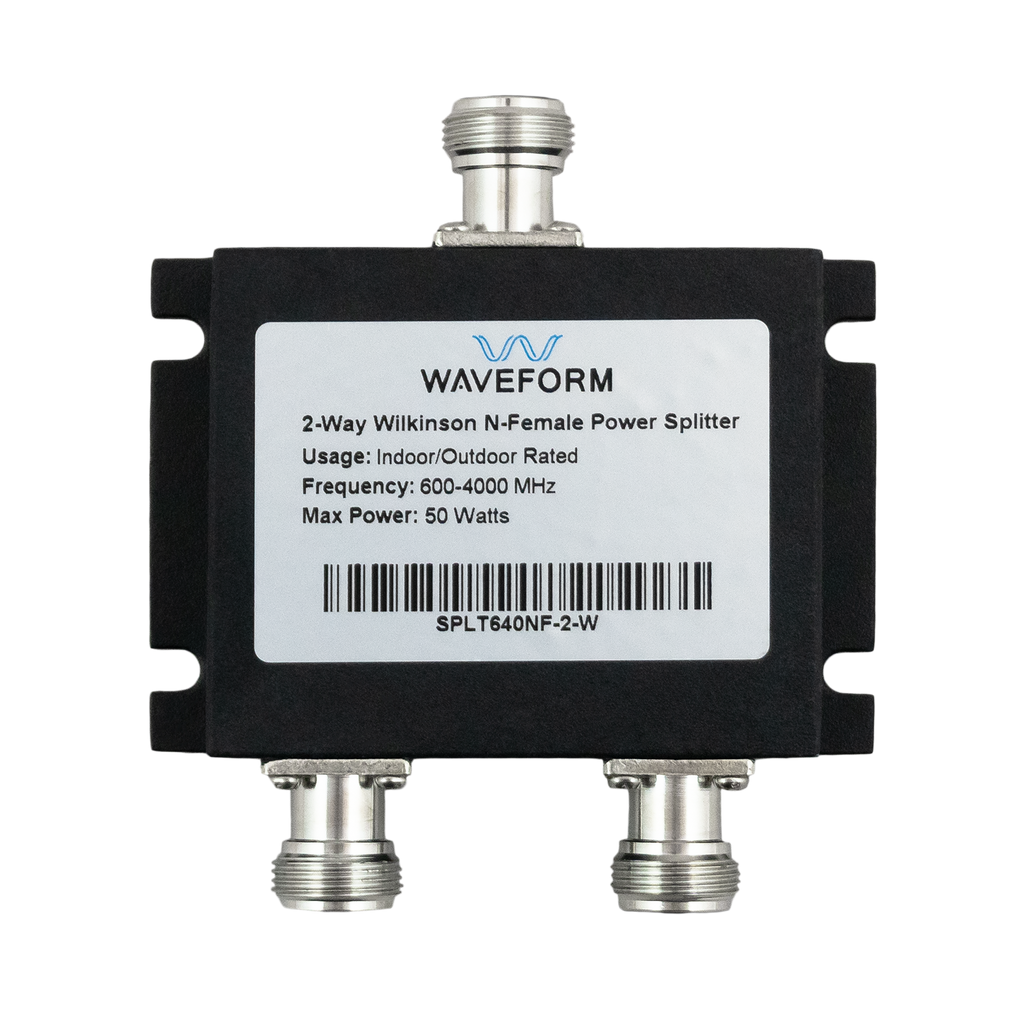 N-Female Wilkinson Microstrip Signal Splitters (2, 3, or 4-Way), 600