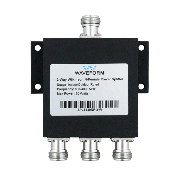 N-Female Wilkinson Microstrip Signal Splitters (2, 3, or 4-Way), 600