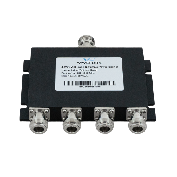 N-Female Wilkinson Microstrip Signal Splitters (2, 3, or 4-Way), 600