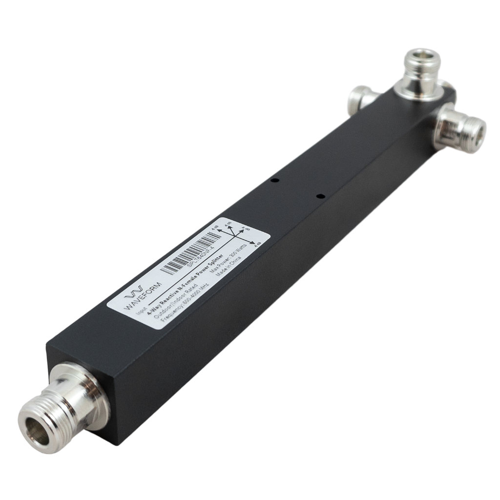N-Female Reactive Cavity Signal Splitters (2, 3, or 4-Way), 600 - 4000