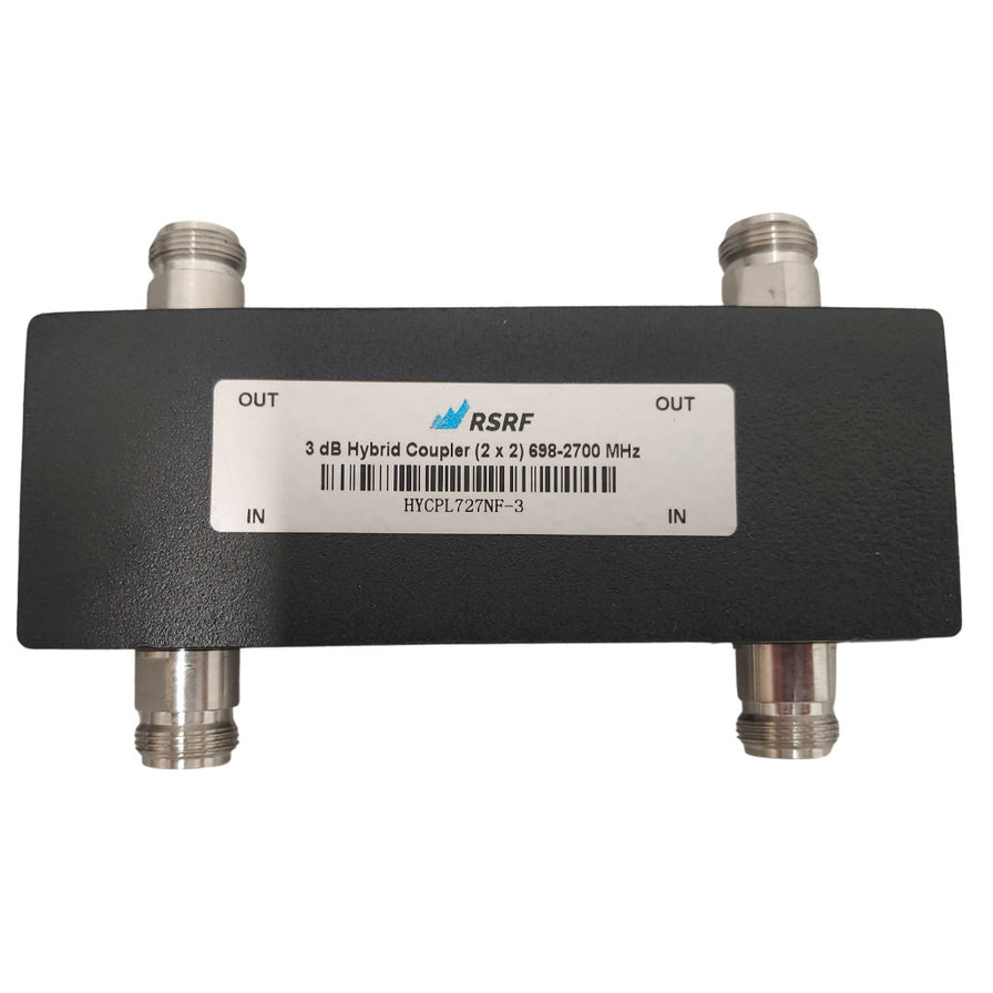 N-Female 2x2 Hybrid Coupler (3 dB), 698 - 2700 MHz