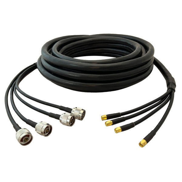Quad-RS240 Coaxial Cable (30ft) Bundle with SMA, TS9 and U.FL Connecto