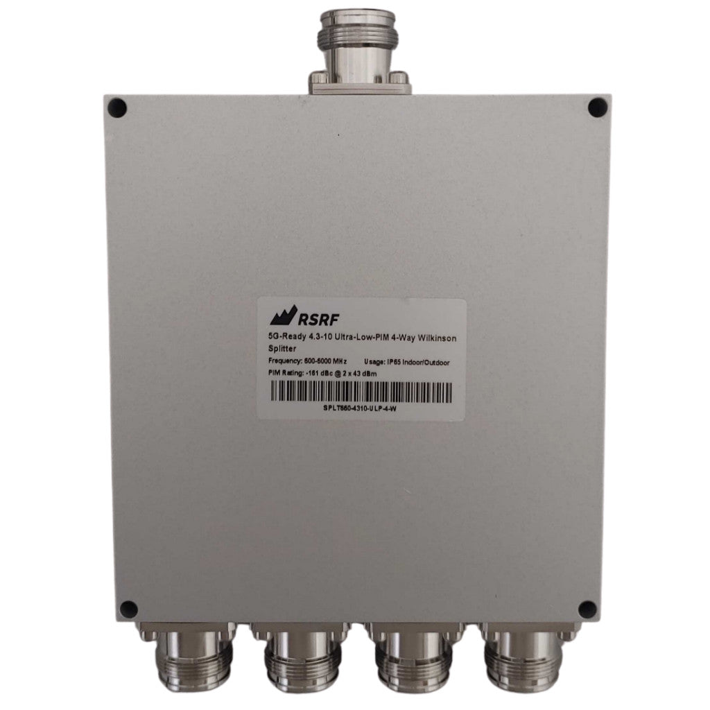 4.3-10-Female Wilkinson Signal Splitters (2, 3, or 4-Way), 600 - 6000